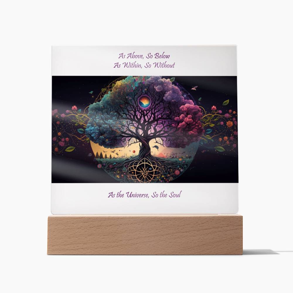 As Above So below Tree of Life Acrylic – Crystallized Collective