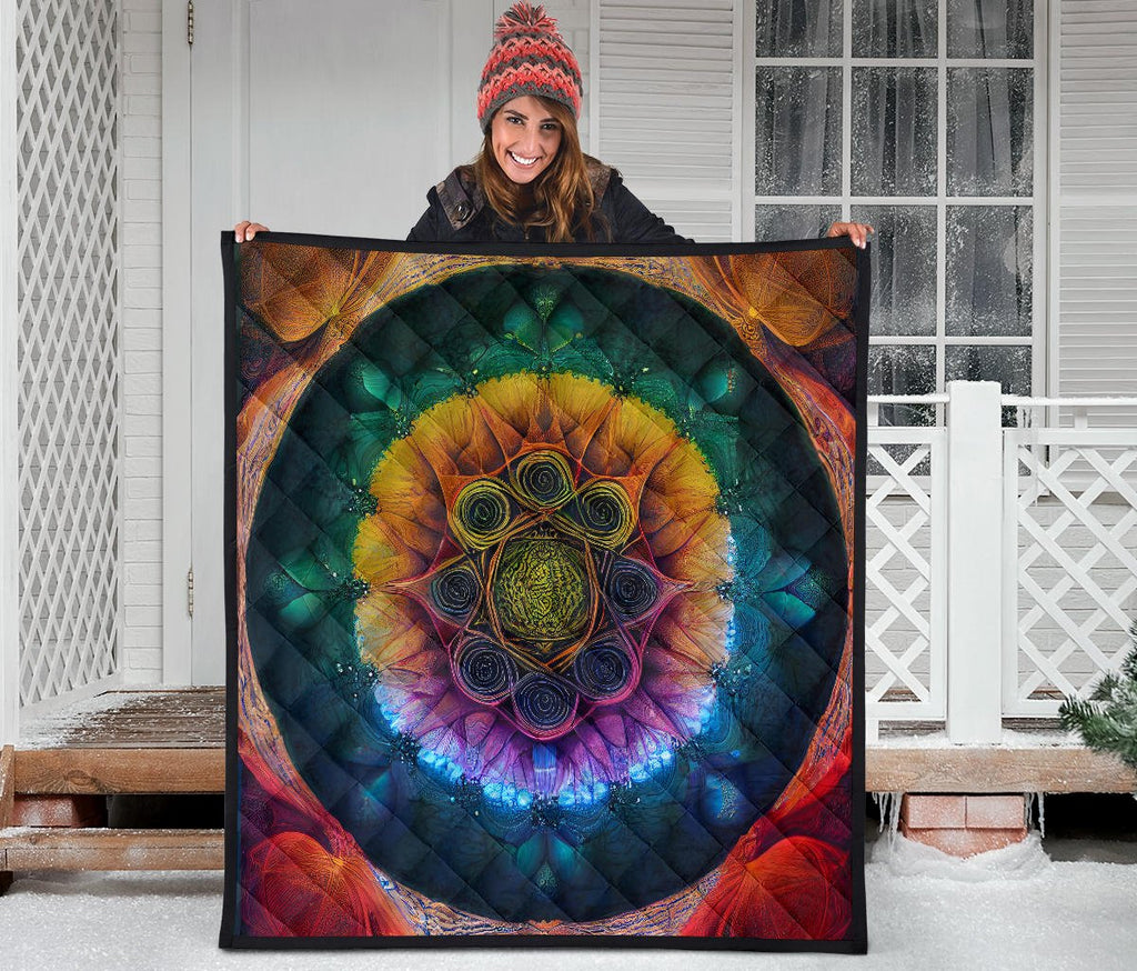 Colorful Psychedelic Alhambra Premium Quilt – Crystallized Collective