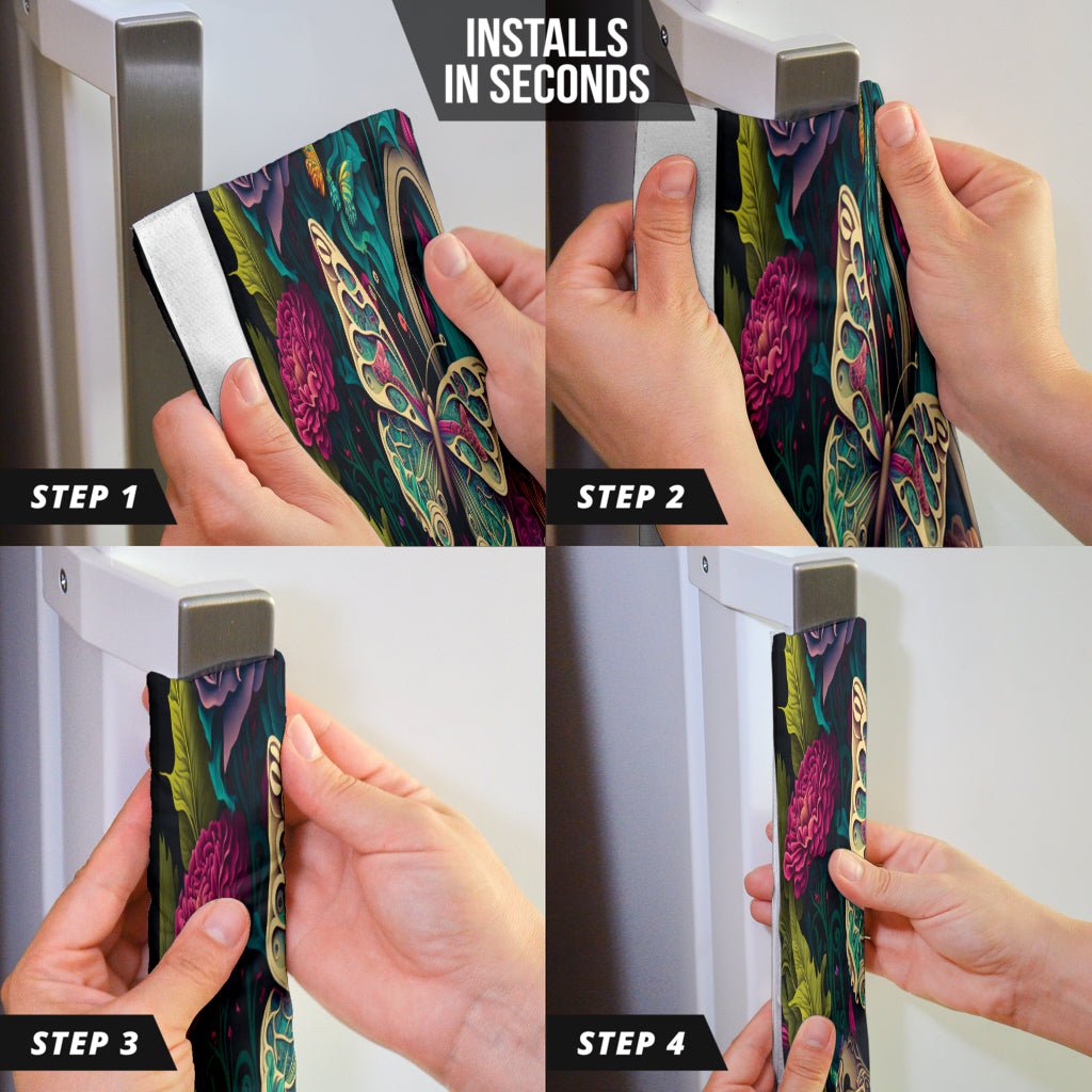 Cottagecore Butterfly Flowers Fridge Door Handle – Crystallized Collective