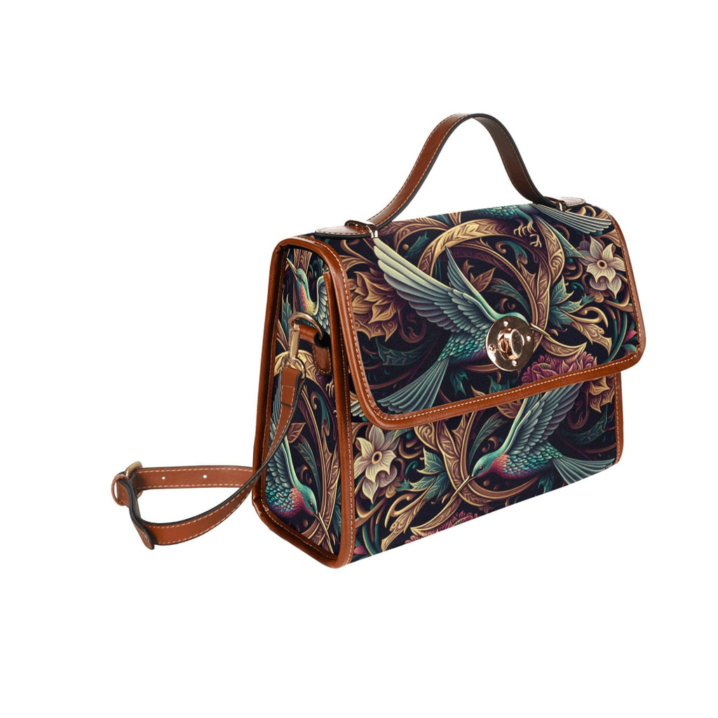 Cottagecore Hummingbirds Canvas Satchel Bag – Crystallized Collective