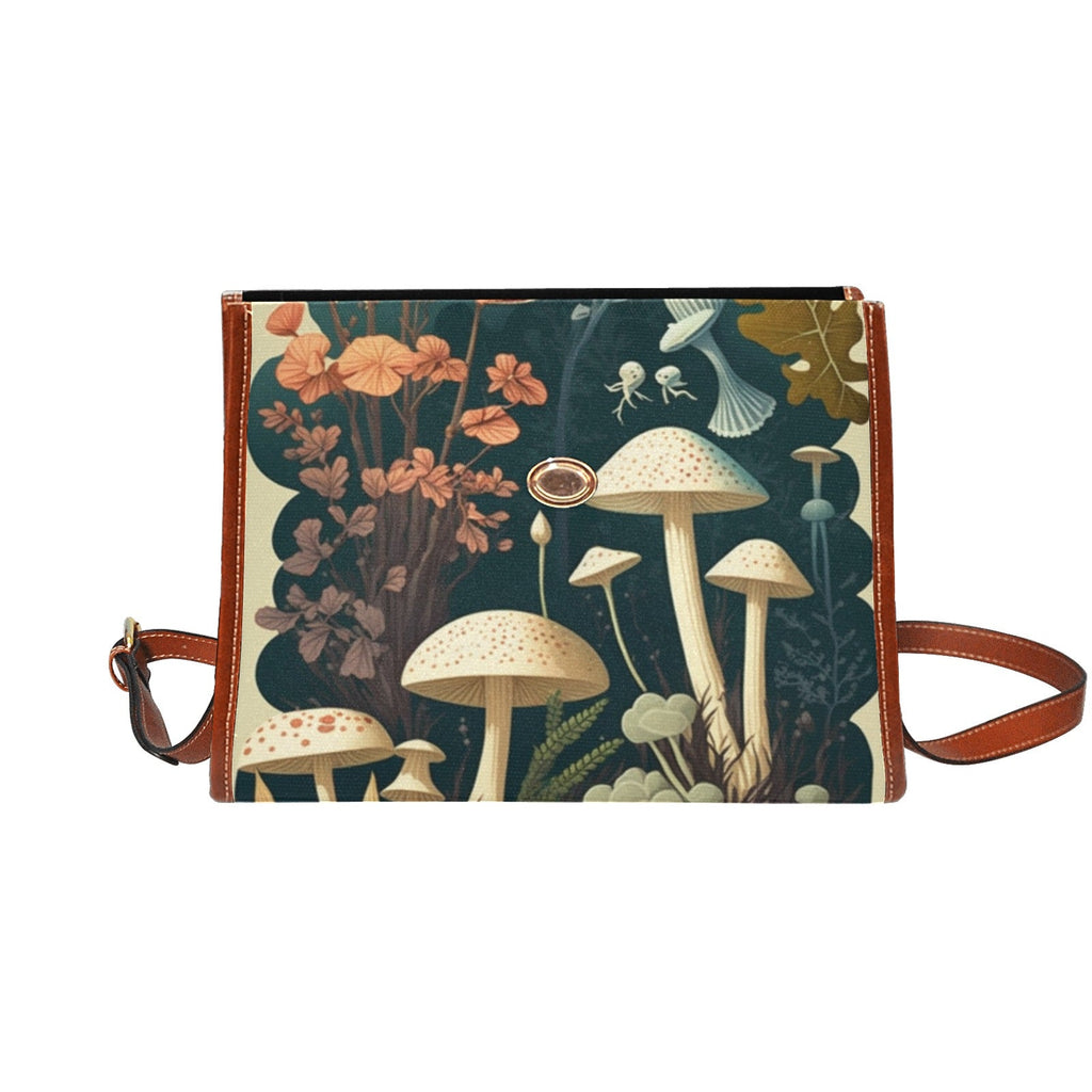 Cottagecore Mushrooms Canvas Satchel Bag – Crystallized Collective