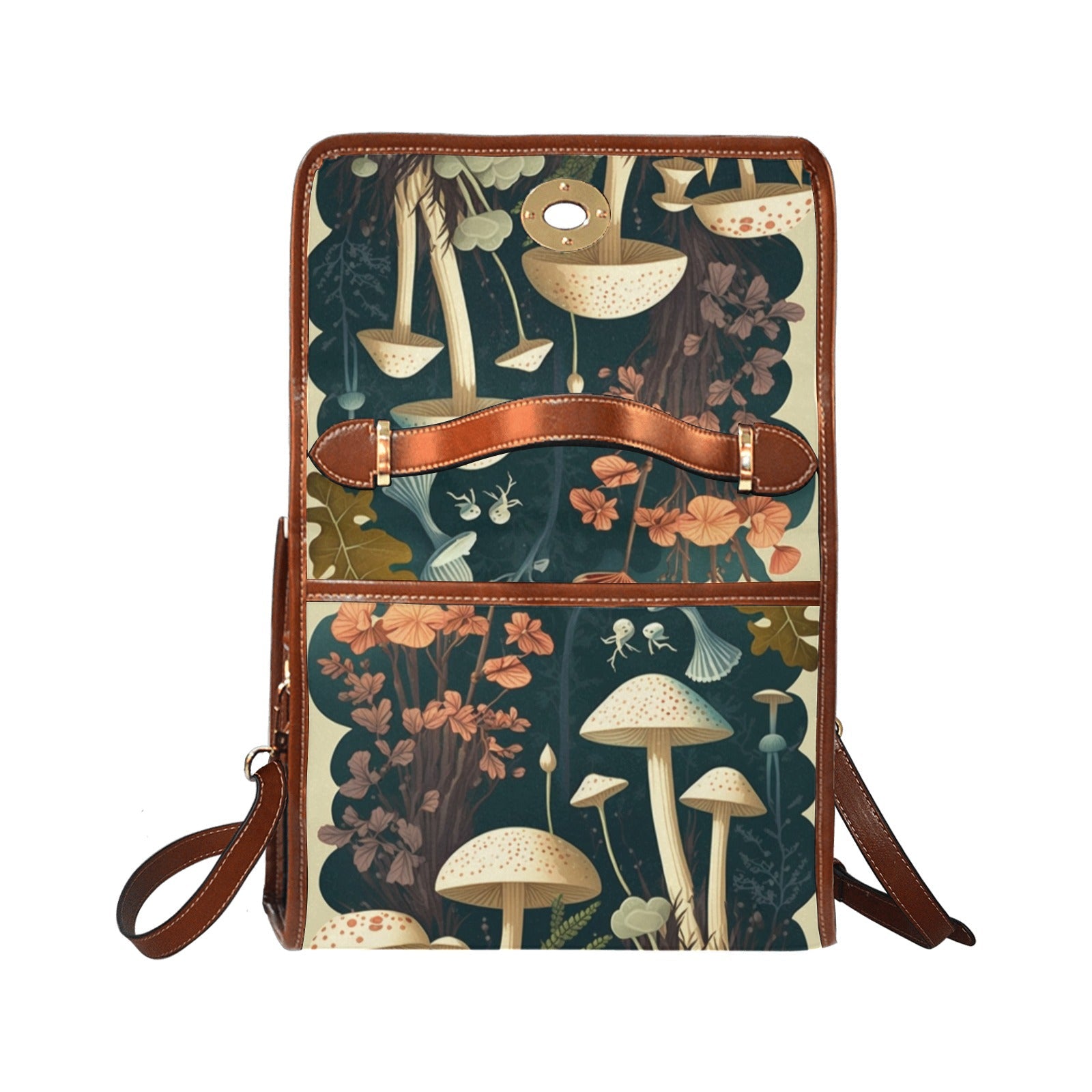 Cottagecore Mushrooms Canvas Satchel Bag – Crystallized Collective