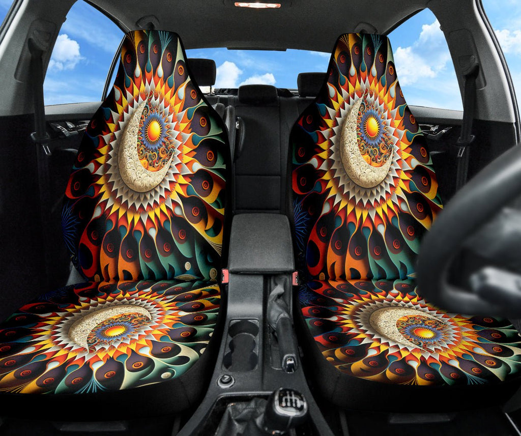 Escher Ornate Sun and Moon Car Seat Covers – Crystallized Collective