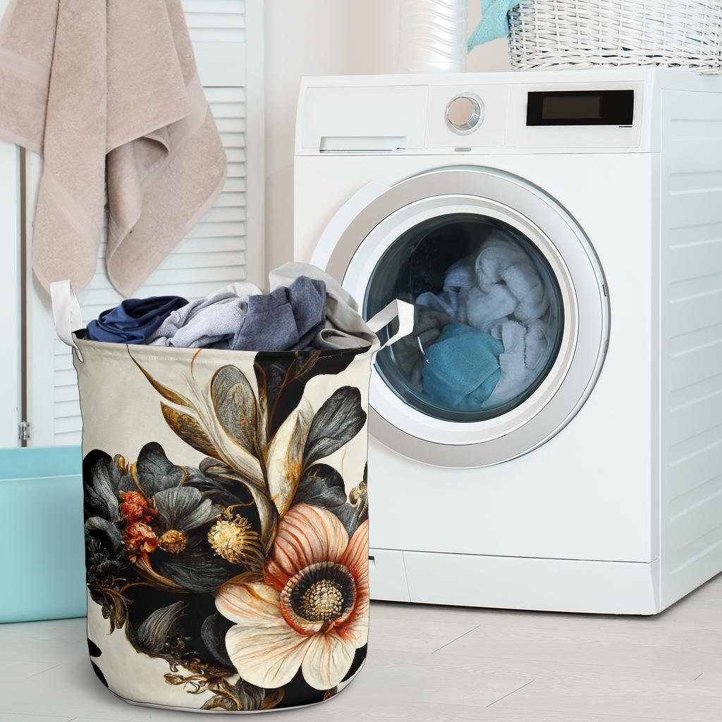 Floral Art Laundry Basket – Crystallized Collective