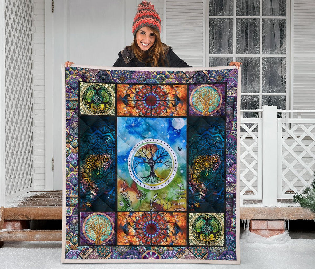 Fractal Tree of Life Premium Quilt – Crystallized Collective