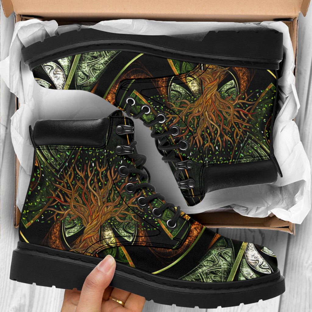 Fractal Tree of Life Suede Boots – Crystallized Collective