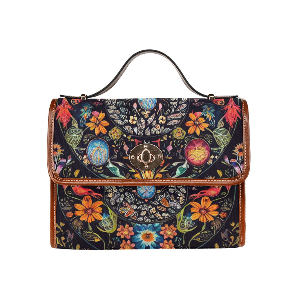 Good Vibes Cottagecore Mandala Canvas Satchel Bag – Crystallized Collective