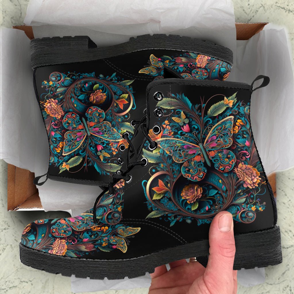 HandCrafted Butterfly Flowers Boots – Crystallized Collective