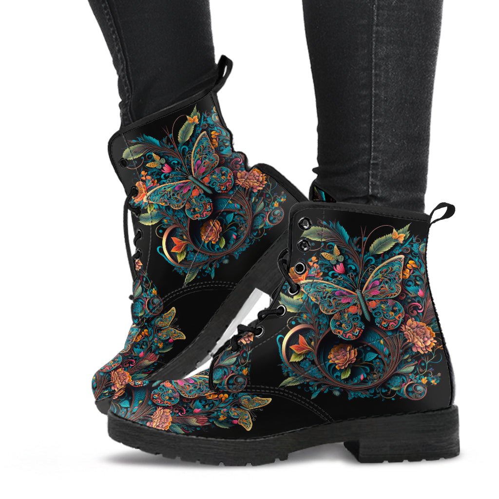 HandCrafted Butterfly Flowers Boots – Crystallized Collective