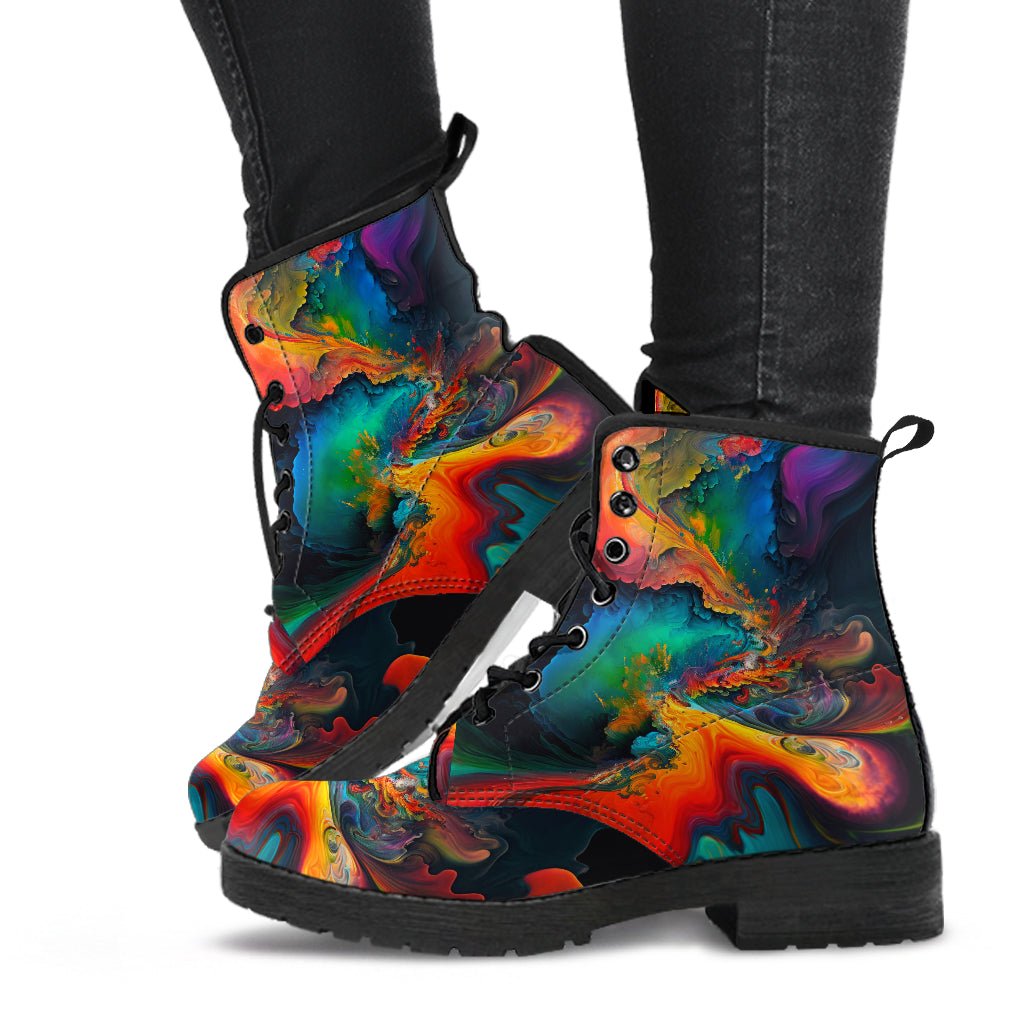 HandCrafted Colorful Liquid Art Boots – Crystallized Collective