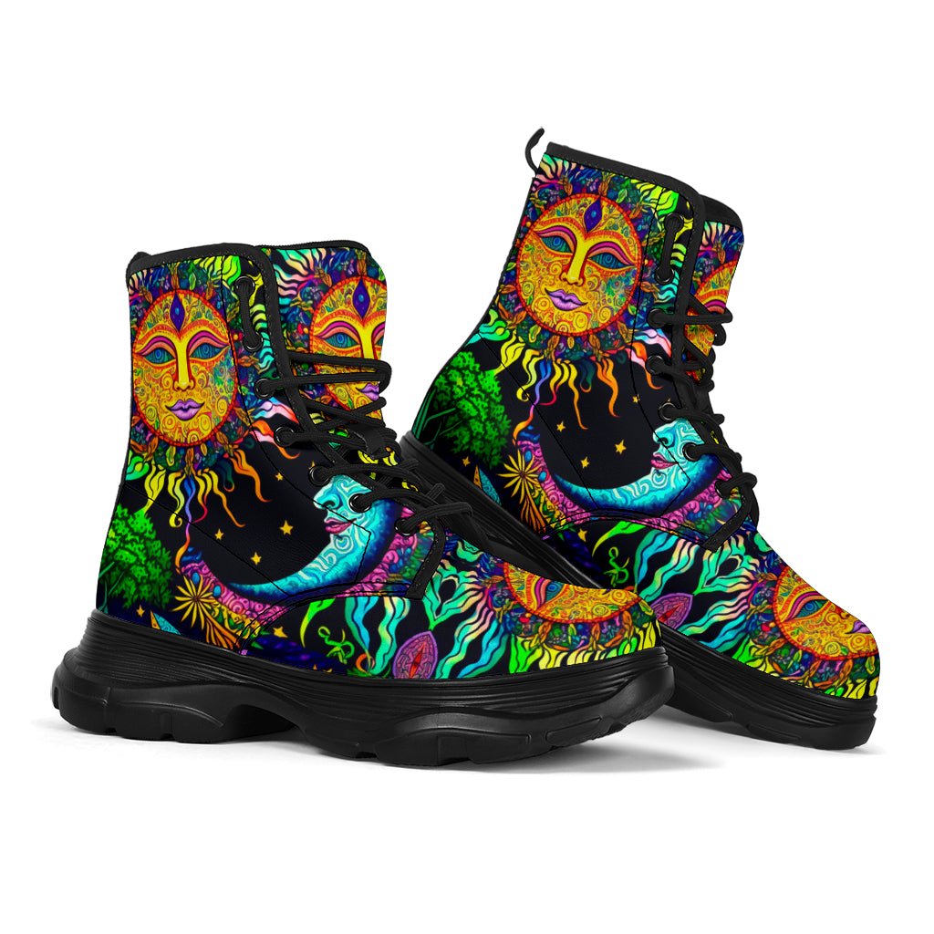 HandCrafted Colorful Psychedelic Sun and Moon Bots – Crystallized ...