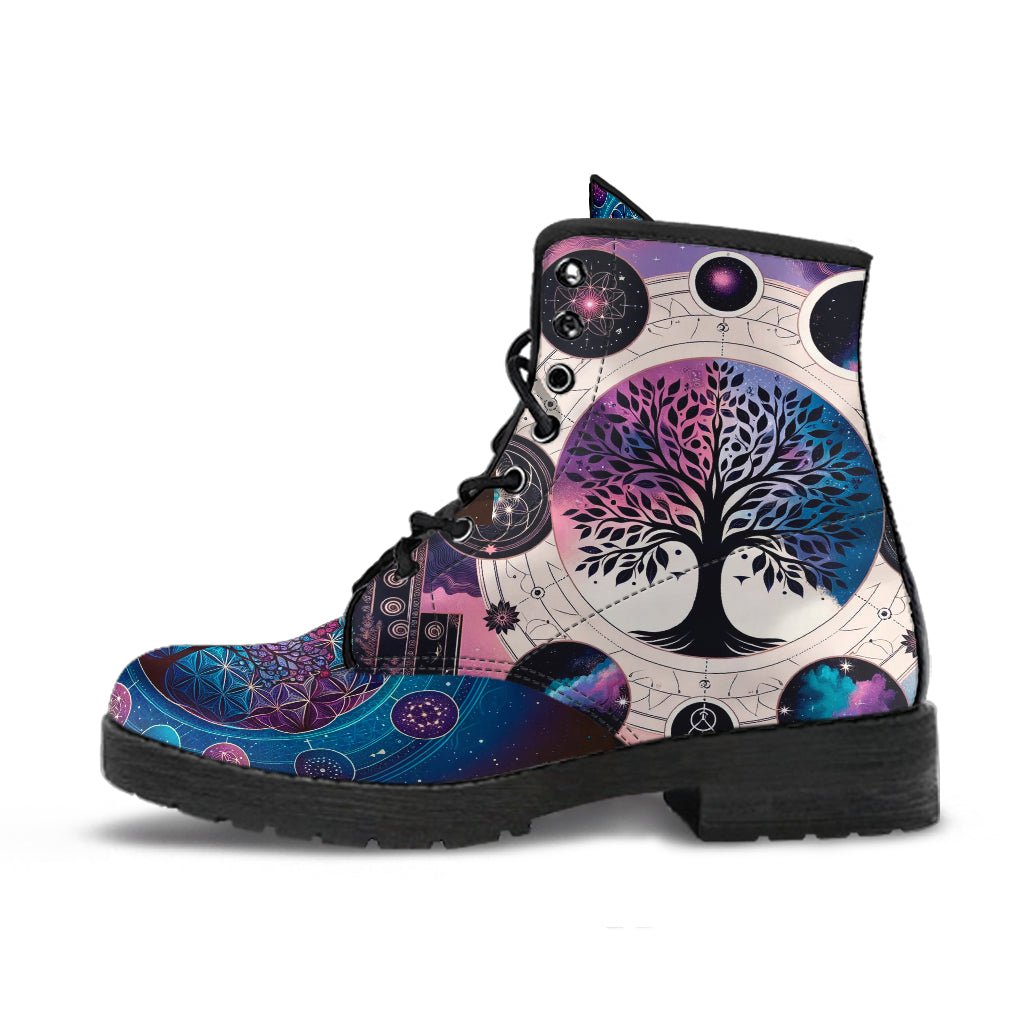 HandCrafted Cosmic Tree of Life Boots – Crystallized Collective