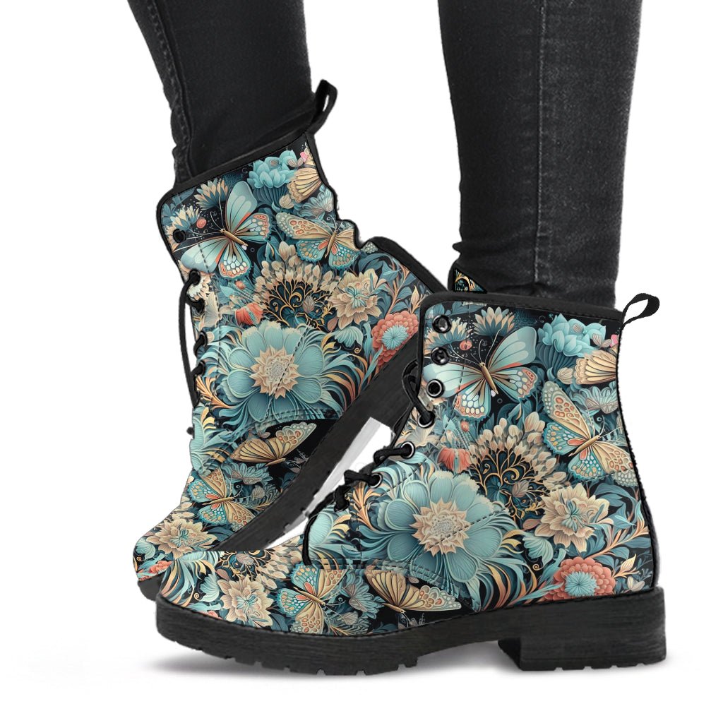 HandCrafted Cottagecore Butterfly and Flowers Boots – Crystallized ...