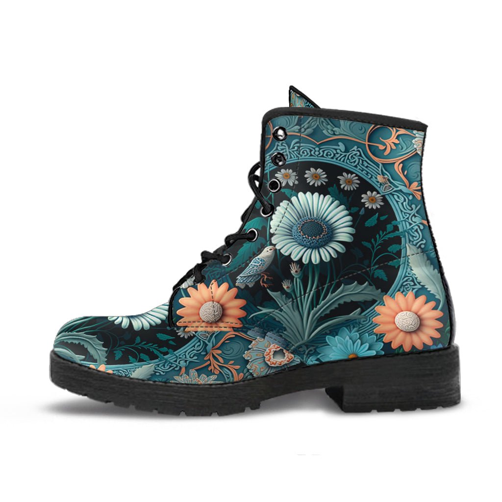 HandCrafted Cottagecore Floral Art Boots – Crystallized Collective