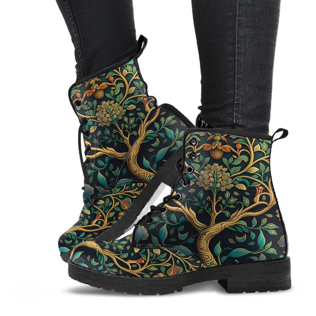 HandCrafted Cottagecore Style Golden Tree Boots – Crystallized Collective