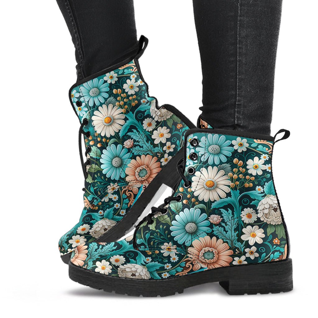 BOGO HandCrafted Floral Art Cottagecore Boots – Crystallized Collective