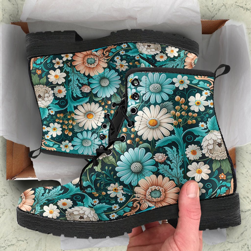 BOGO HandCrafted Floral Art Cottagecore Boots – Crystallized Collective