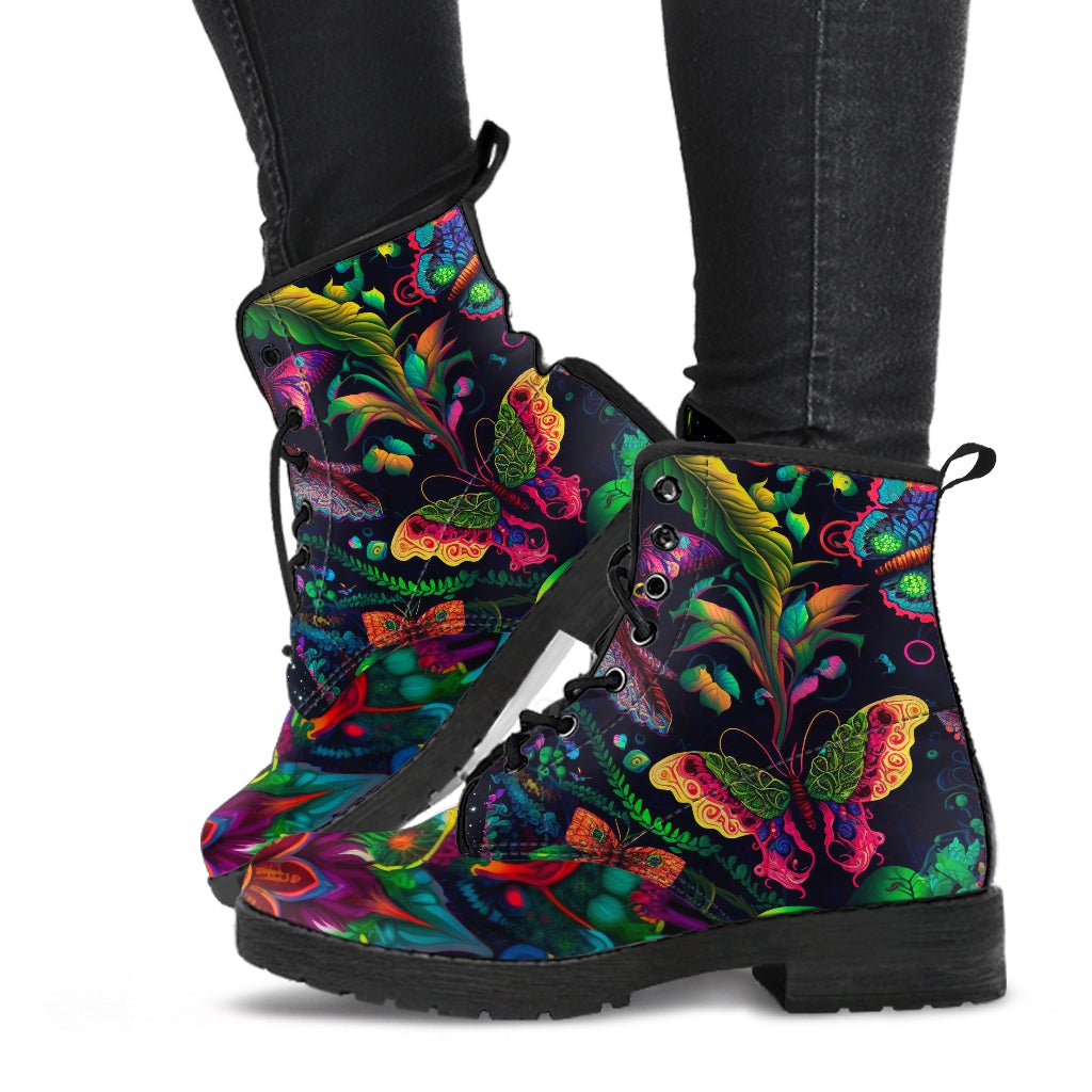 HandCrafted Jungle Butterfly Mandala Boots – Crystallized Collective