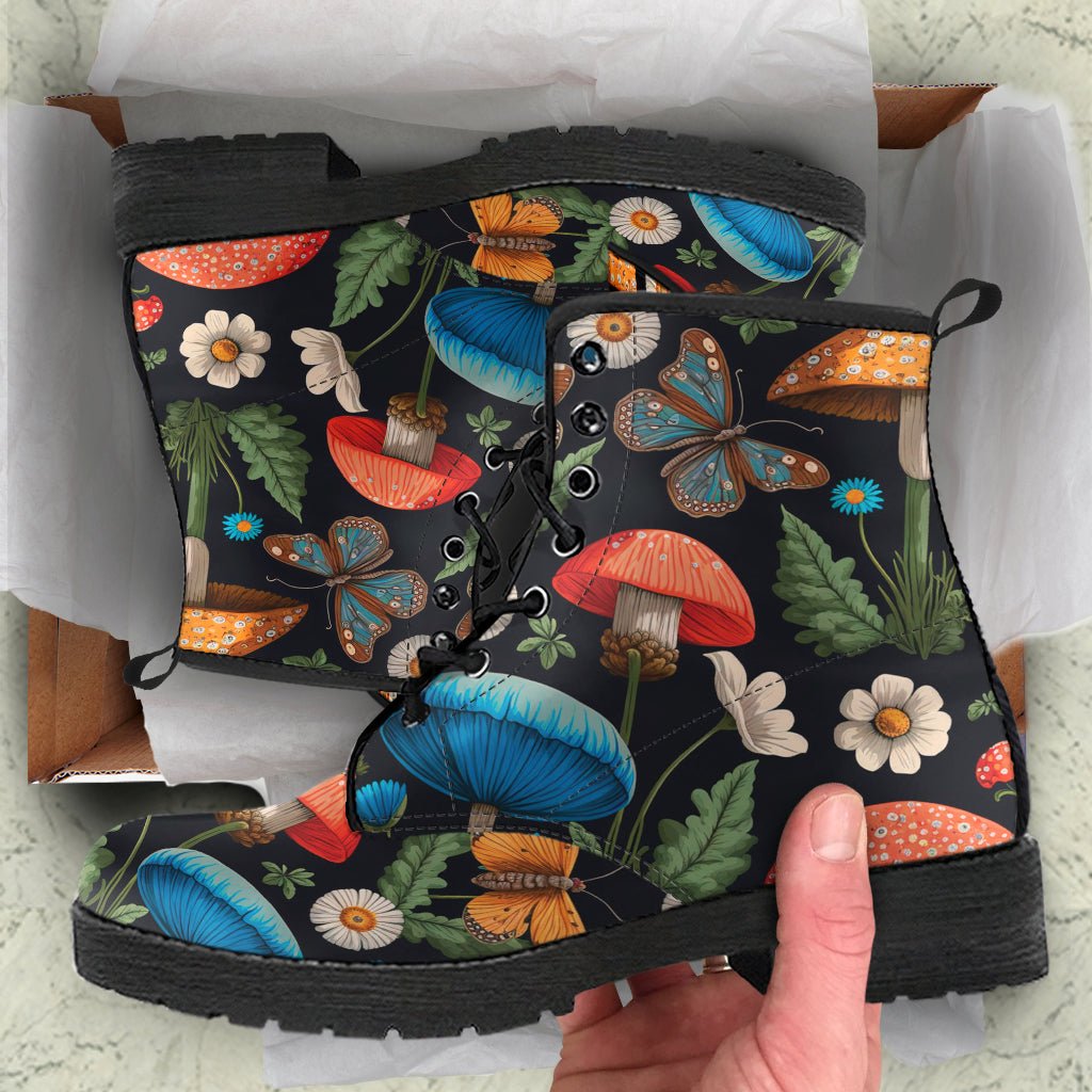HandCrafted Mushroom Cottagecore Boots – Crystallized Collective