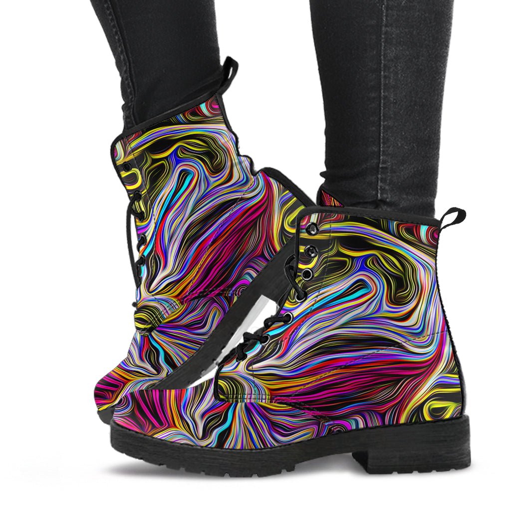 HandCrafted Psychedelic Art Boots – Crystallized Collective