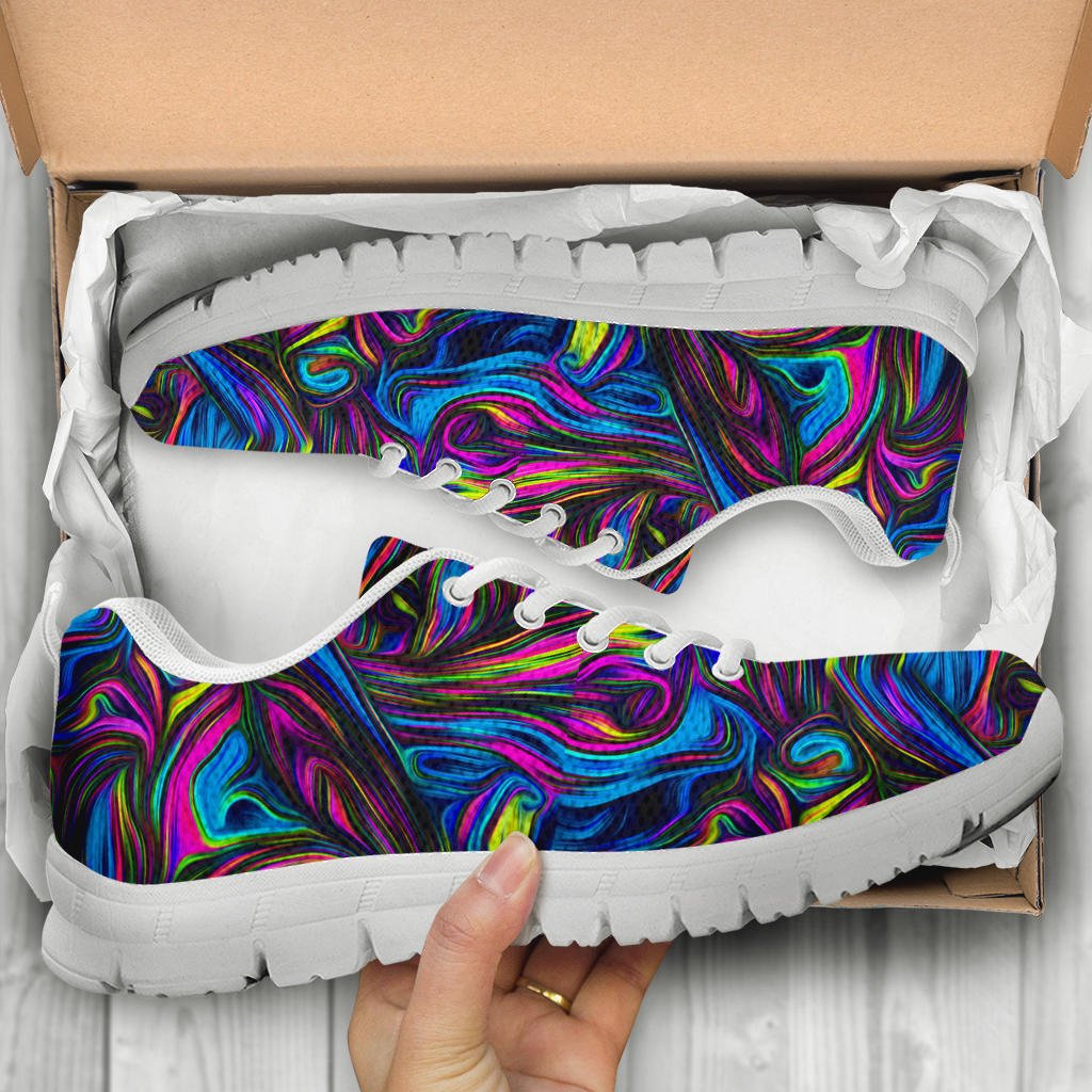 HandCrafted Psychedelic Art Sneakers – Crystallized Collective