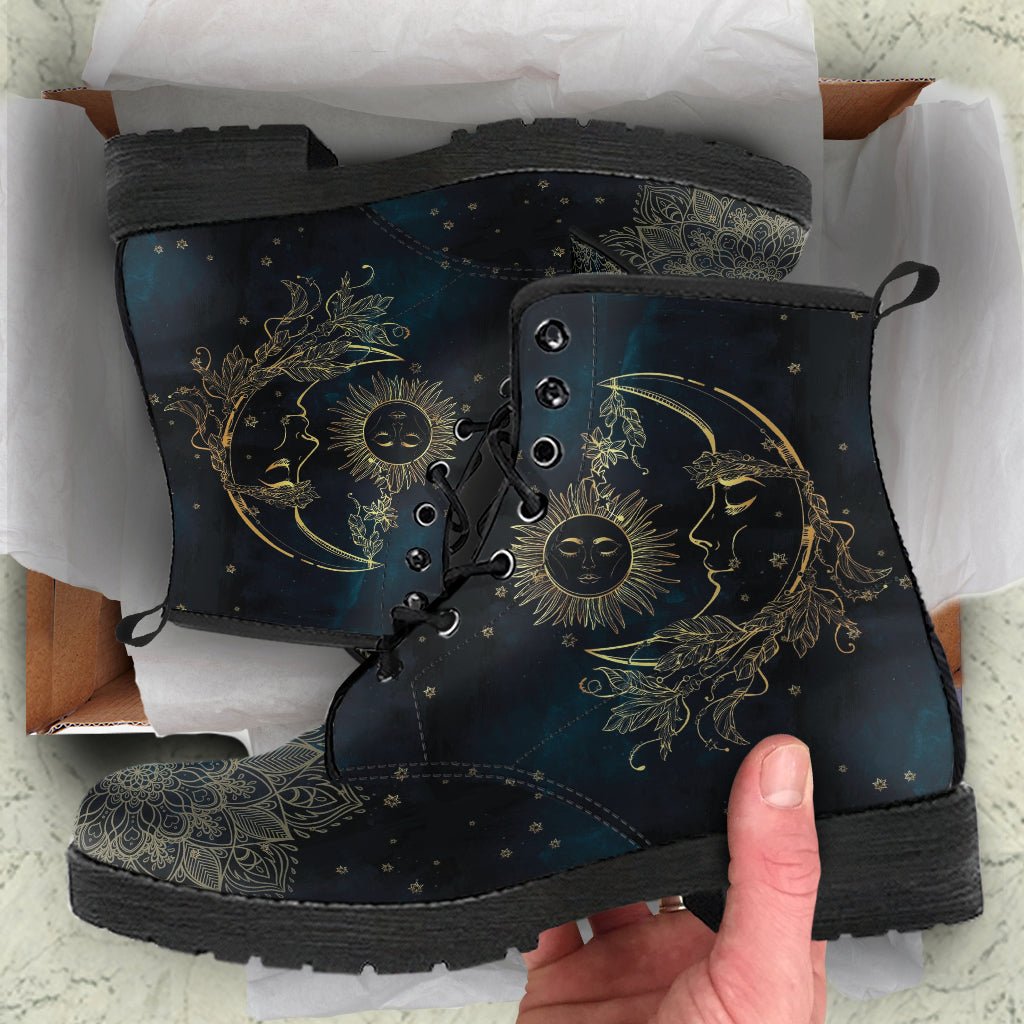 HandCrafted Sun and Moon Boots – Crystallized Collective