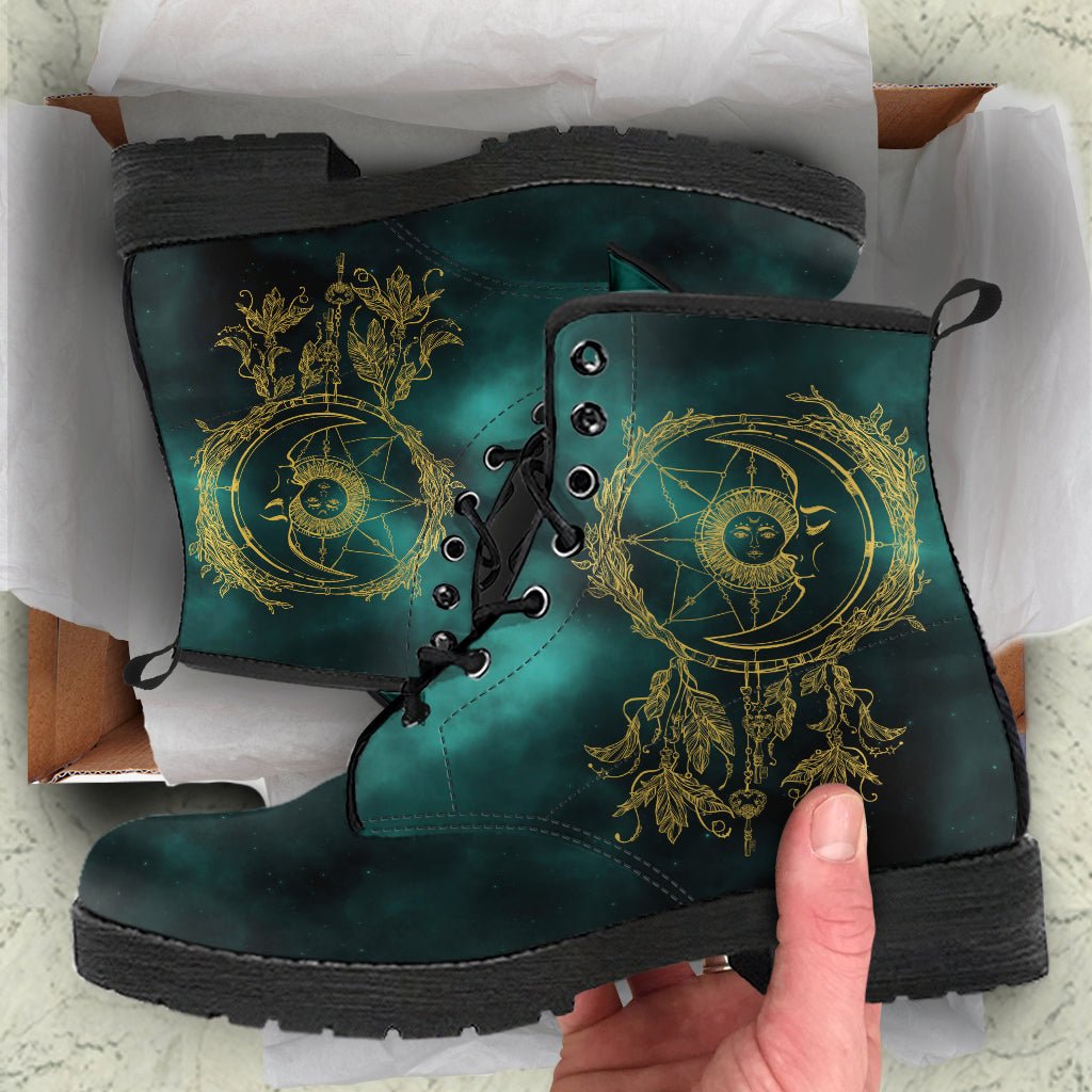 HandCrafted Sun and Moon Dreamcatcher Boots – Crystallized Collective