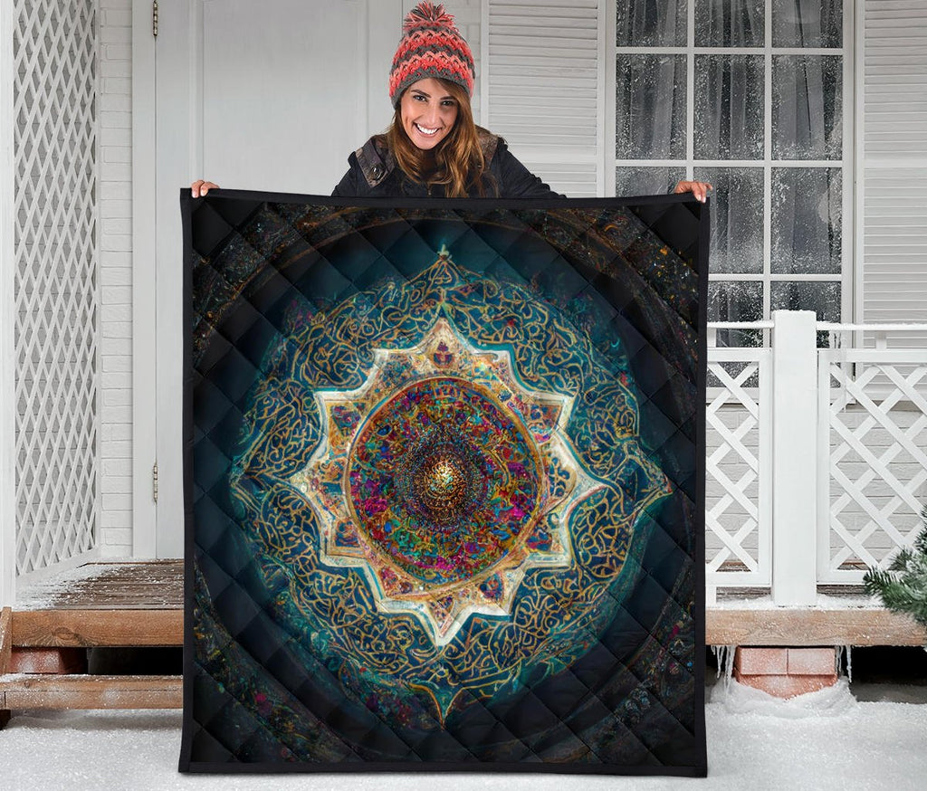 Ornate Mandala Premium Quilt – Crystallized Collective