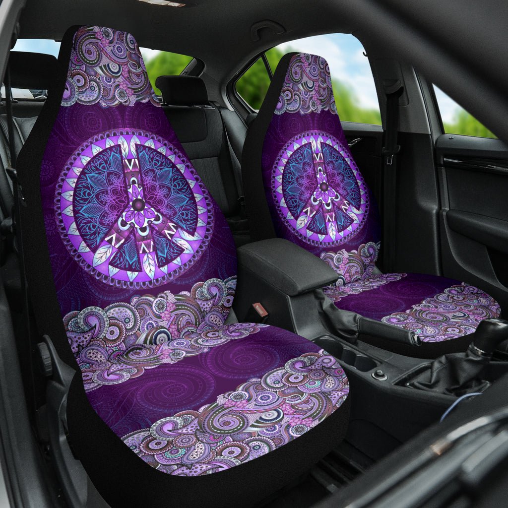 Peace Mandala Purple Car Seat Covers – Crystallized Collective