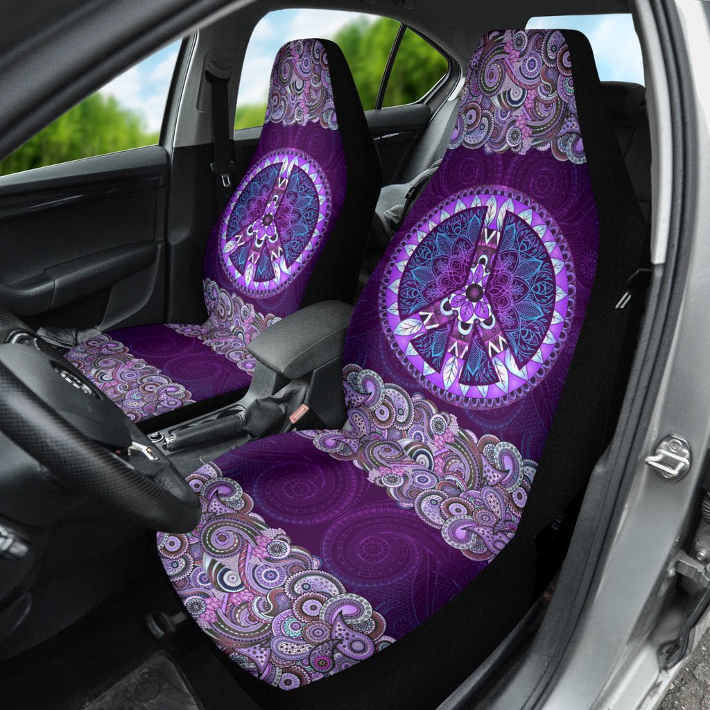 Peace Mandala Purple Car Seat Covers – Crystallized Collective