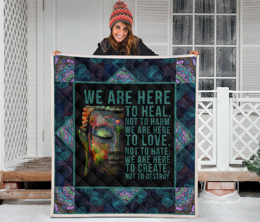 Premium Buddha Peace Quilt – Crystallized Collective