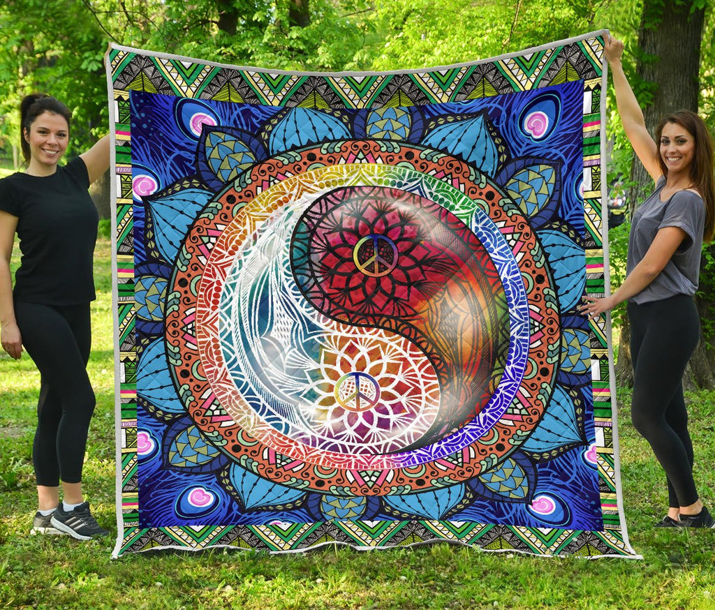 Premium Yin Yang Mandala Quilt – Crystallized Collective